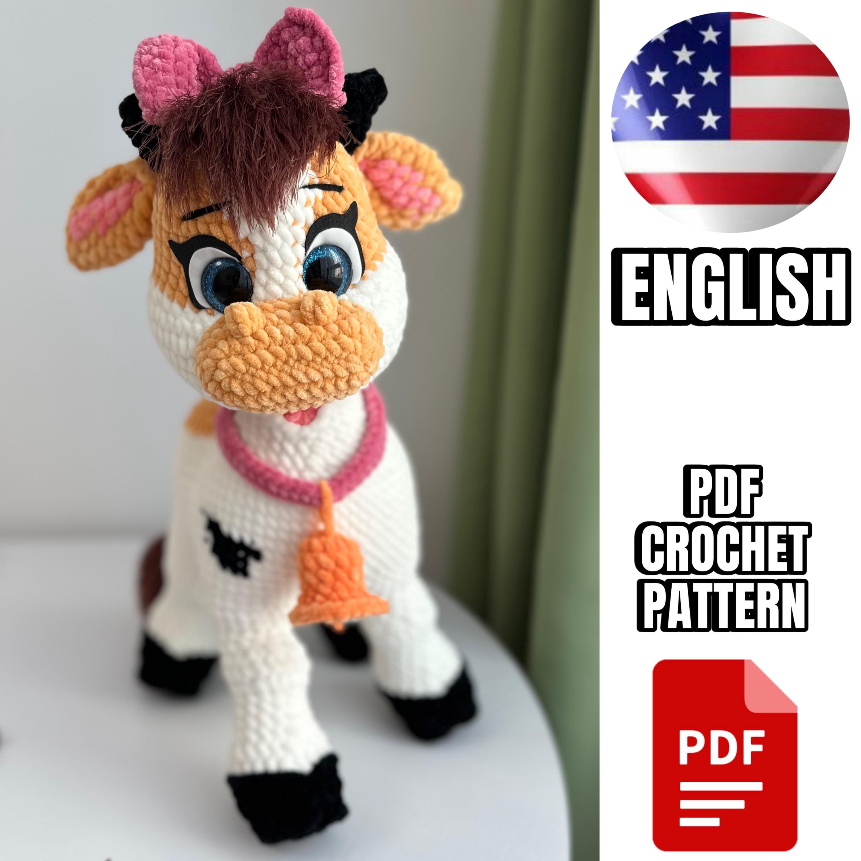 Crochet Cow Pattern / Amigurumi Pattern PDF / English Crochet Cow ...