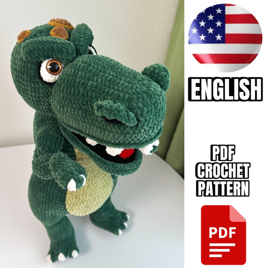 Crochet Dinosaur Pattern / Amigurumi Pattern PDF / English Crochet ...