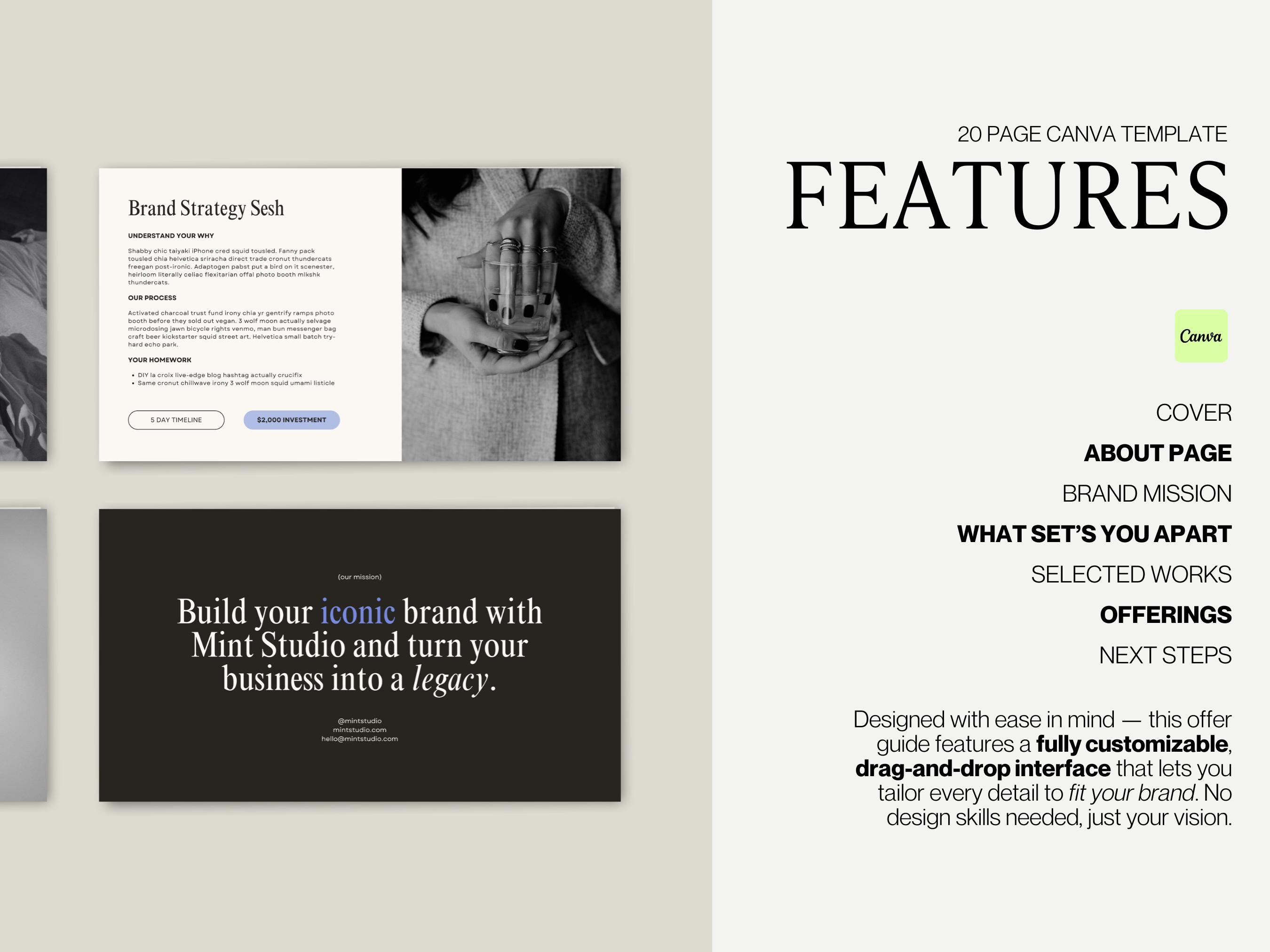Canva Offer Guide Template | Editable Coaching Pitch Deck + Service ...