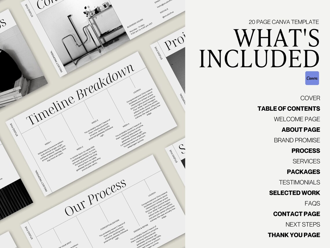 Project Proposal Template | Editable Canva Proposal | Business Contract Template | Minimalist ...