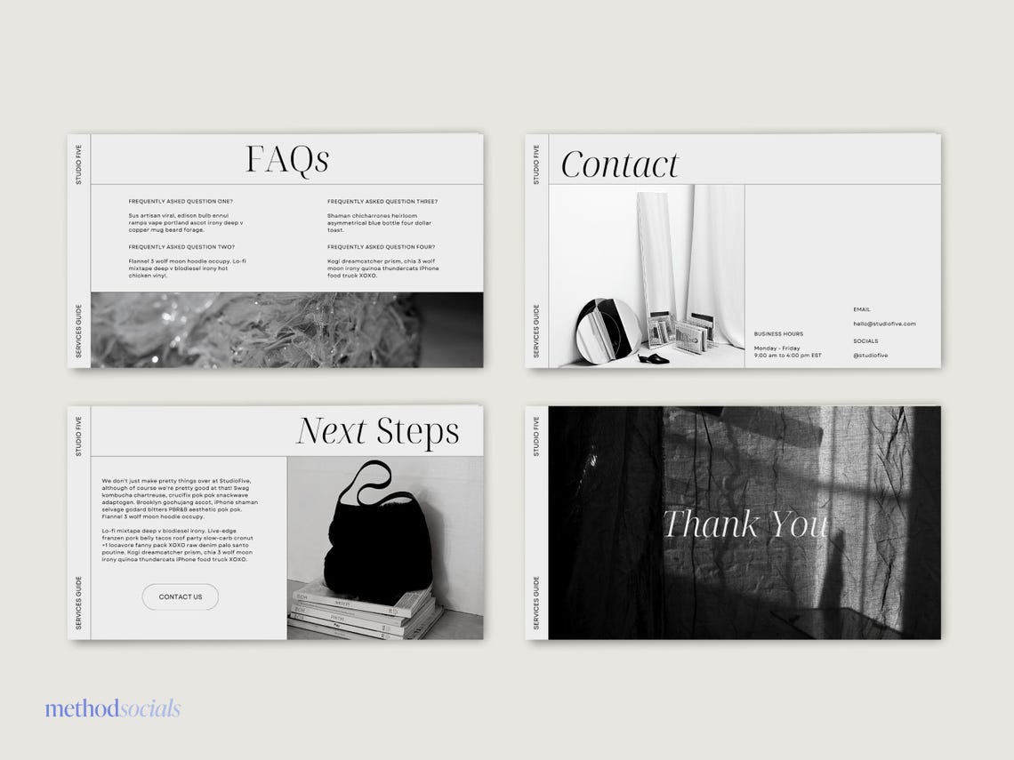Minimalist Service Guide Template | Editable Canva Business Welcome ...