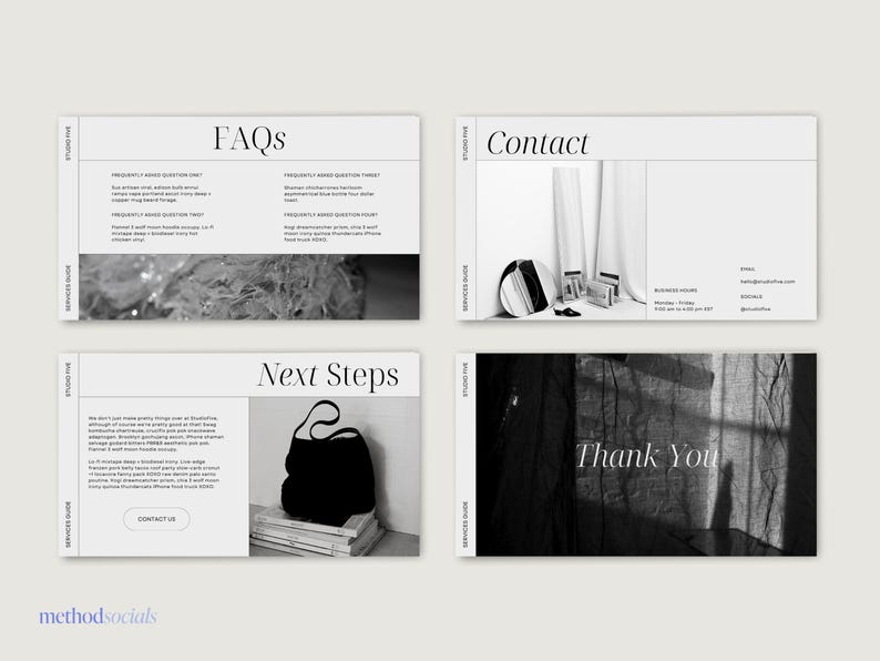 Minimalist Service Guide Template | Editable Canva Business Welcome ...