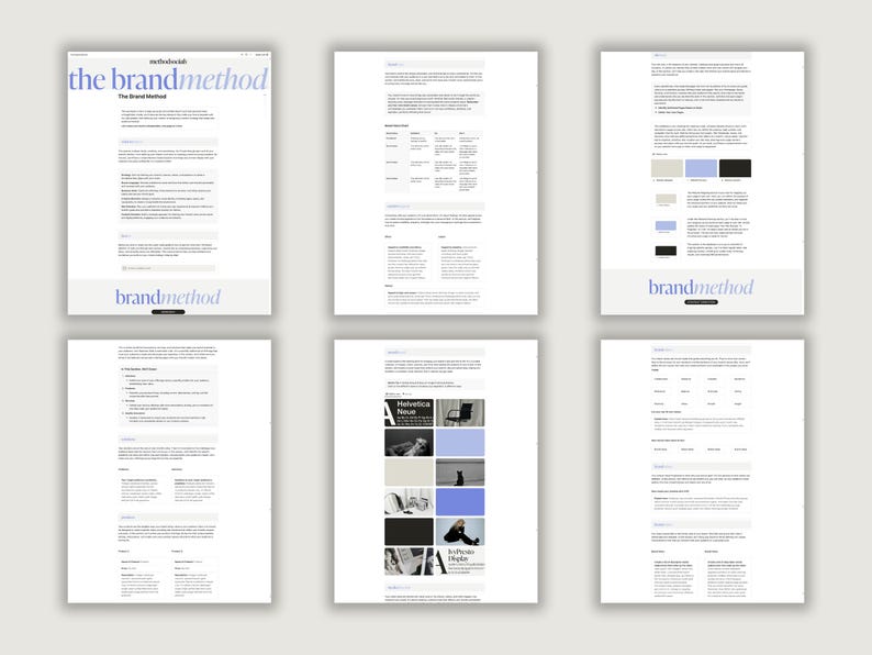 The Brand Method Notion Template | Editable Brand Strategy Workbook ...