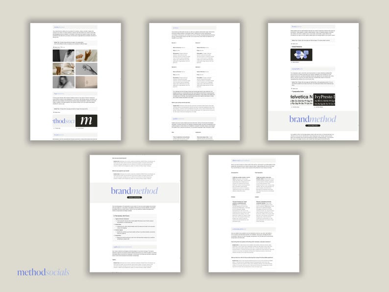 The Brand Method Notion Template | Editable Brand Strategy Workbook ...