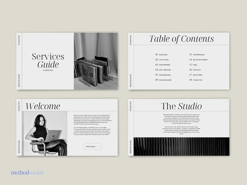 Minimalist Service Guide Template | Editable Canva Business Welcome ...
