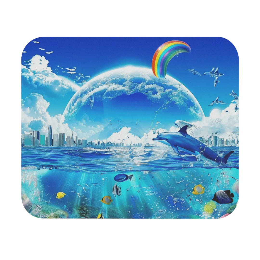 Frutiger Aqua Mouse Pad, 9"x8" Retro Computer, 2000s Y2K Futurism ...