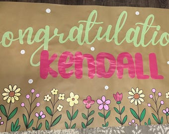 Custom Hand-painted Graduation Banner – Personalized Celebration Decor ...