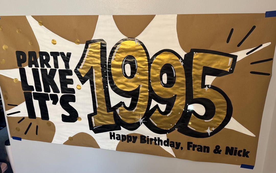 Hand Painted Birthday Banner - Etsy