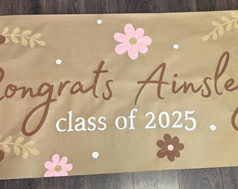 Custom Hand-painted Graduation Banner – Personalized Celebration Decor ...