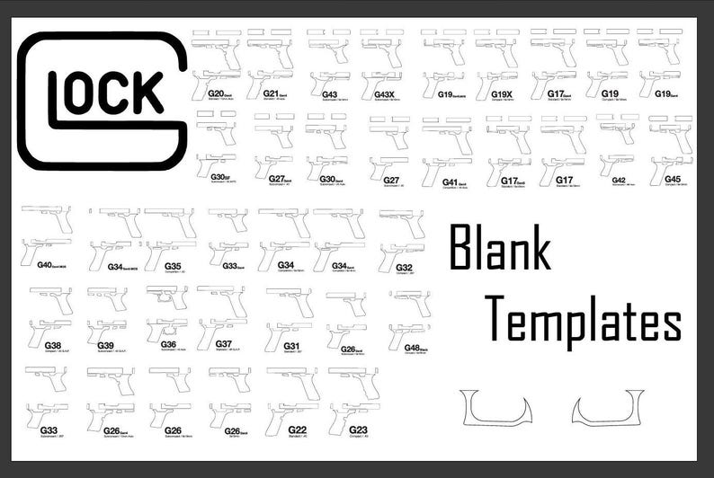 Blank Glock Templates for Engraving - Etsy