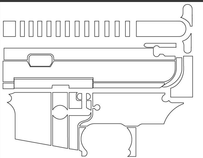 Blank AR-15 Template for Engraving. (size and Ezcad Tested) - Etsy