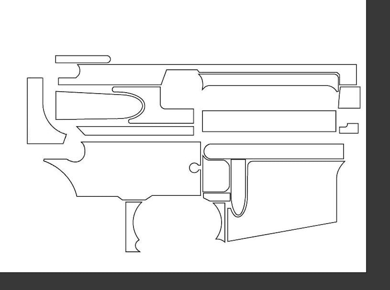 Blank AR-15 Template for Engraving. (size and Ezcad Tested) - Etsy