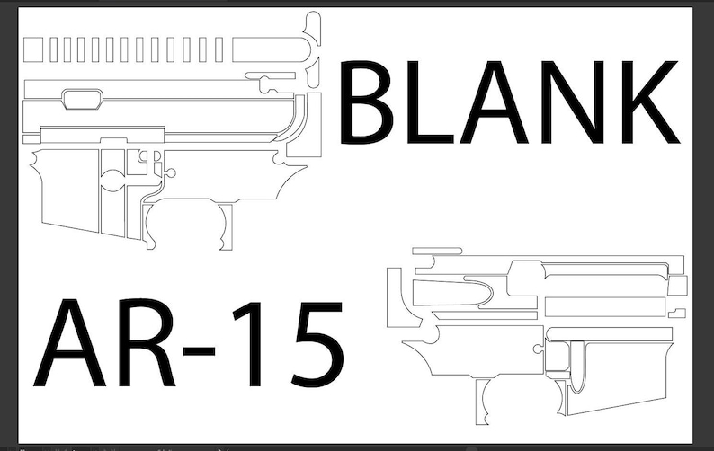 Blank AR-15 Template for Engraving. (size and Ezcad Tested) - Etsy
