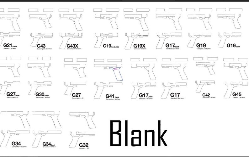 Blank Glock Templates for Engraving - Etsy