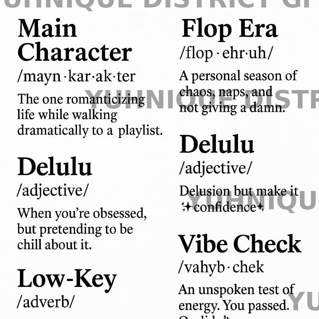 Gen Z Dictionary Definitions SVG PNG Bundle: Funny Meme Designs - Etsy