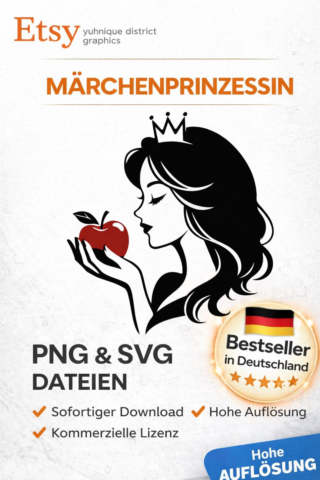 Schneewittchen Icon SVG & PNG – Minimalistische Prinzessin Silhouette ...