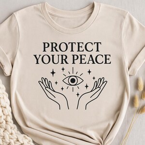 Protect Your Peace SVG PNG | Boho Spiritual Line Art Design | All ...