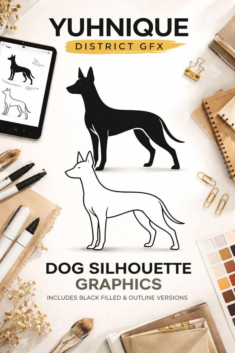 Xoloitzcuintli Dog Clipart SVG PNG | Rare Hairless Dog Silhouette ...