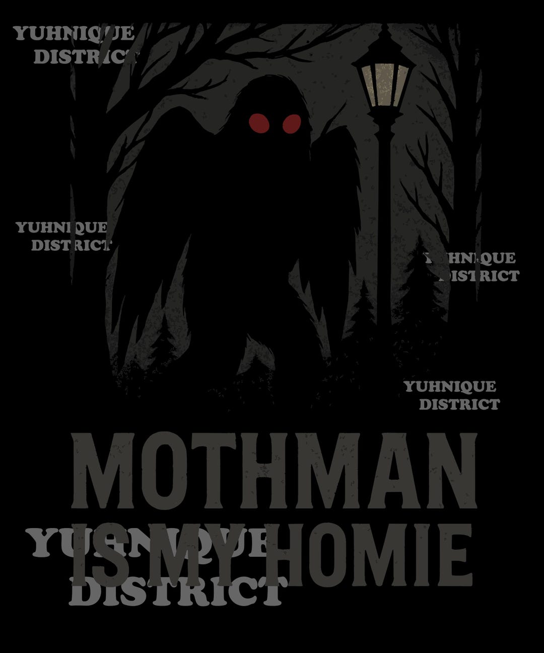 Mothman is My Homie SVG + PNG Bundle | Funny Cryptid Graphic | Red Eyes ...