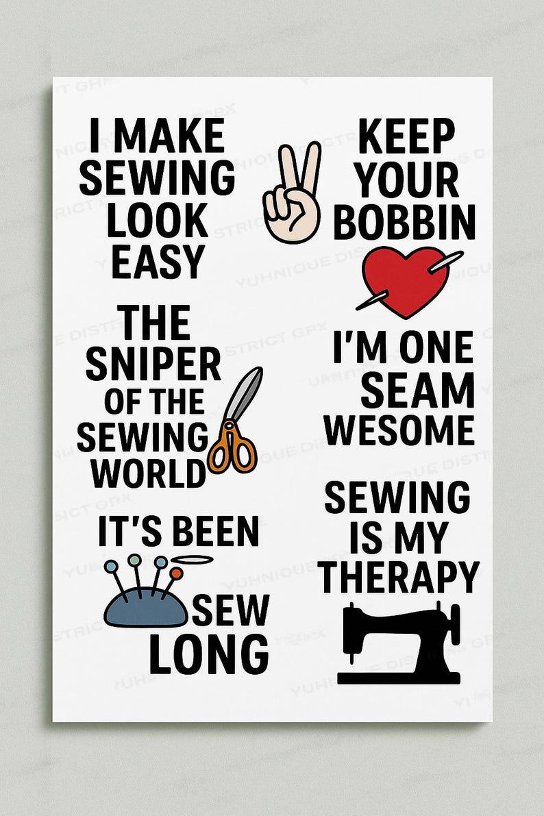 SEWING Life SVG & PNG Bundle | Funny Seamstress Clipart for Crafters ...