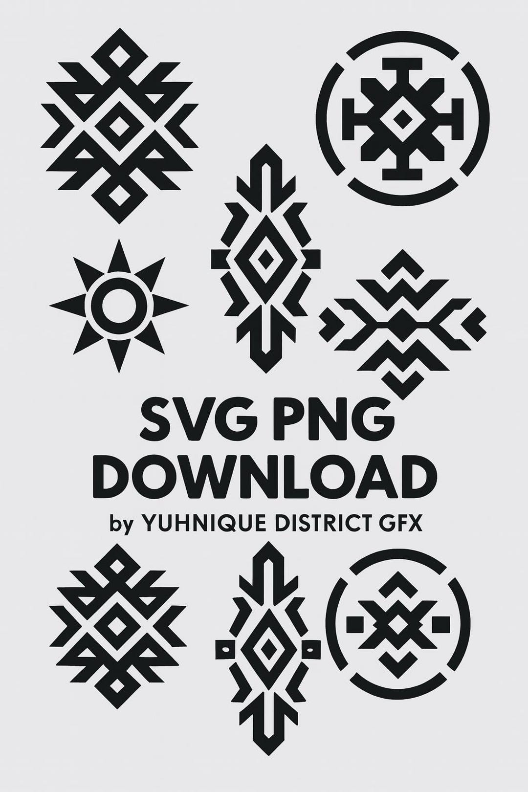 Tribal Clipart SVG PNG Bundle: Boho Aztec Geometric Designs - Etsy