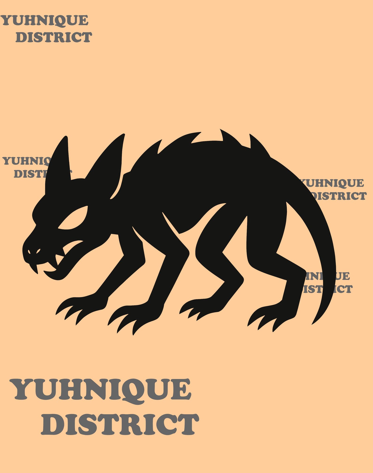 Chupacabra Vector Graphic: Cryptid Monster Clipart (SVG, PNG Digital ...