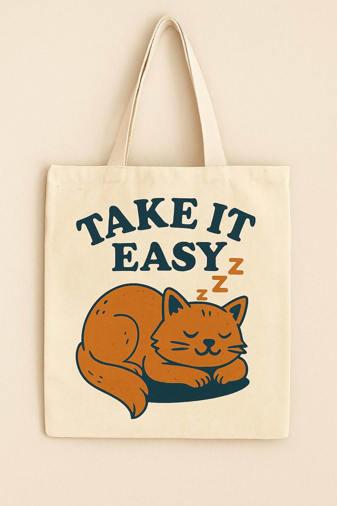 TAKE IT EASY Cat Png – Retro Lazy Cat Graphic for Shirts, Mugs & Decor ...