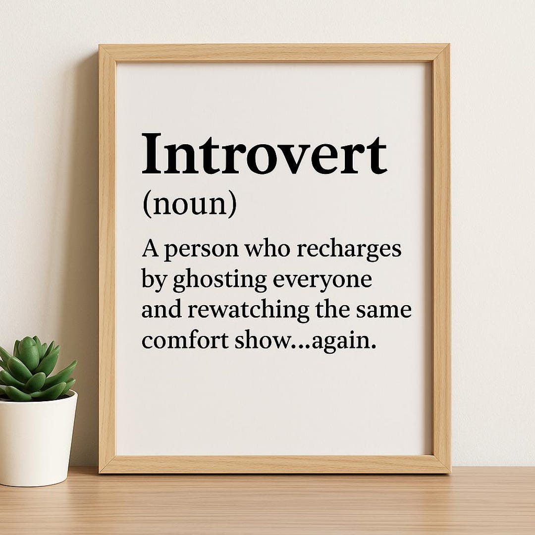 Introvert SVG & PNG | Funny Definition Quote | Digital Download for ...