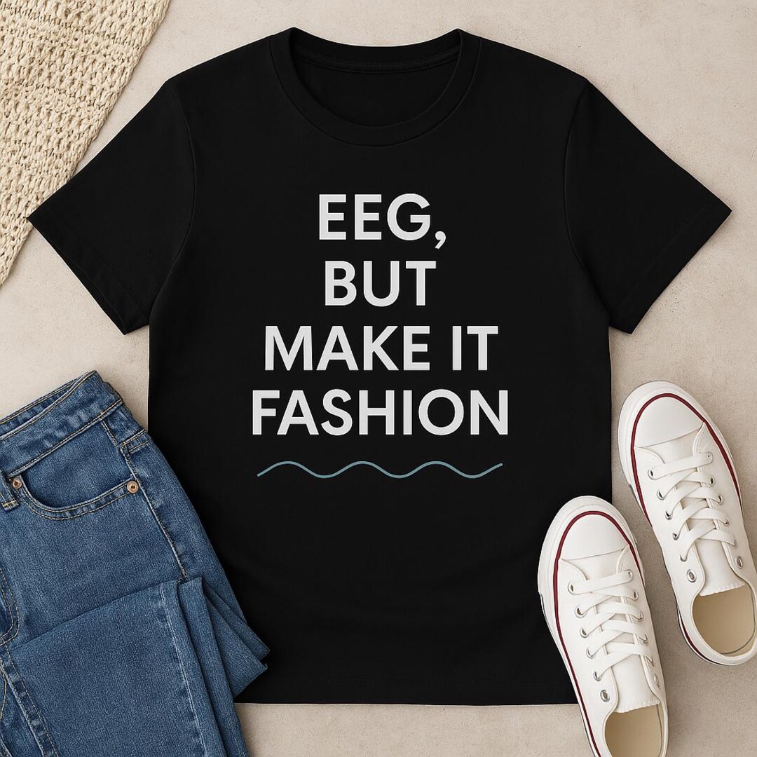 EEG, but Make It Fashion T-shirt: Minimalist Sleep Tech Apparel - Etsy