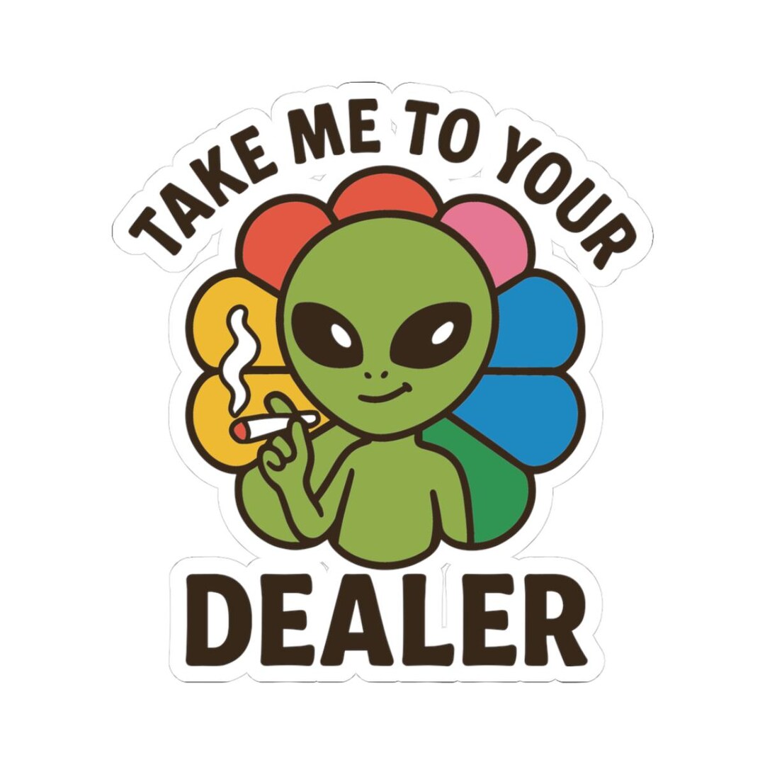 Stoner Alien Stickers: Playful Vinyl Decals for Laptop, Journal - Etsy