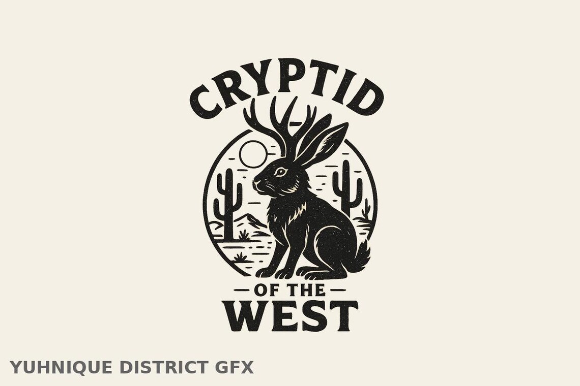 Vintage Jackalope Graphic: Desert Cryptid Art - PNG SVG PDF - Etsy