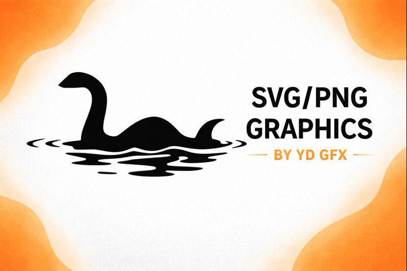 Nessie Silhouette Clipart | Loch Ness Monster SVG PNG Bundle - Etsy