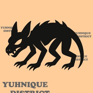 Chupacabra Vector Graphic: Cryptid Monster Clipart (SVG, PNG Digital ...