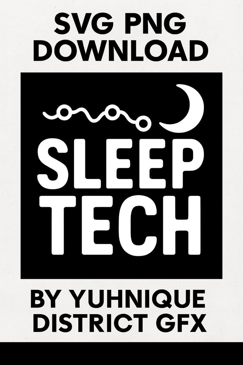 Sleep Tech SVG PNG | Polysomnography Clipart | RPSGT Cricut Silhouette ...
