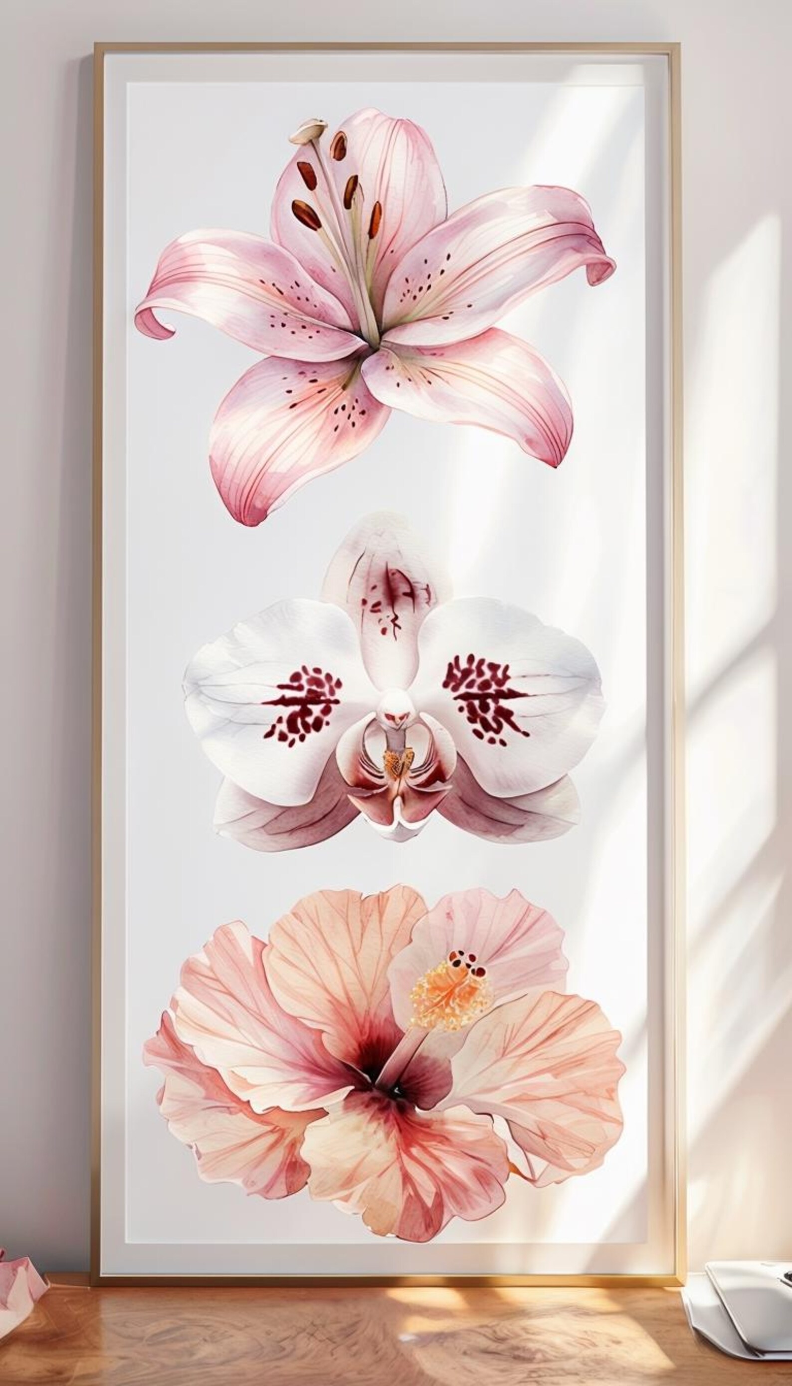 Watercolour, Watercolor, Flower, Hibiscus, Orchid, Watercolour Flower ...