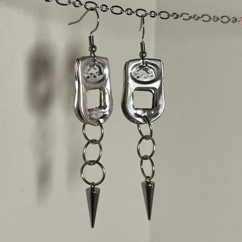 Handmade Stainless Steel Redbull Can Tab Earrings - Etsy