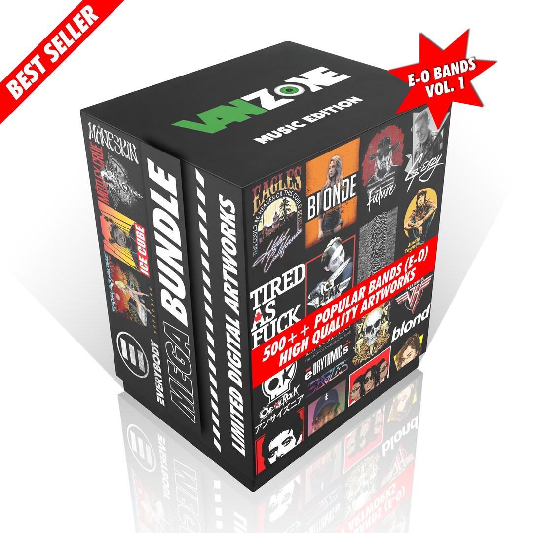 500++ Mega Bundle Popular Bands (E-O) Designs for Your Own POD Store ...