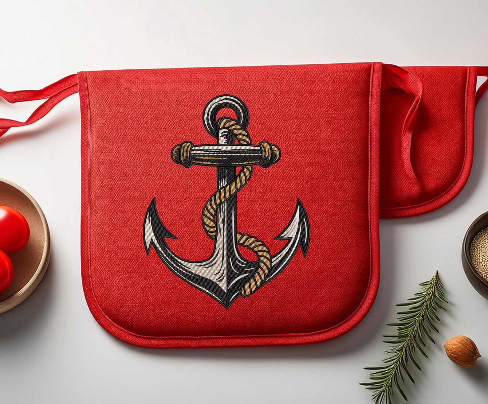 Ship Anchor With Rope Embroidery Design Onni, Machine Embroidery Sea ...