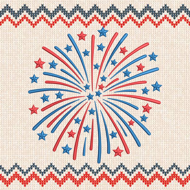 Firework Embroidery - Etsy