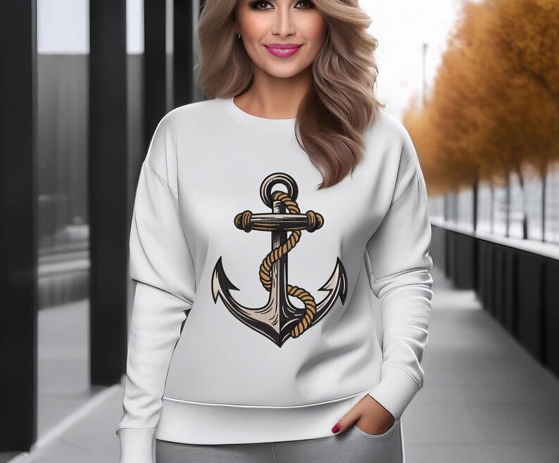 Ship Anchor With Rope Embroidery Design Onni, Machine Embroidery Sea ...