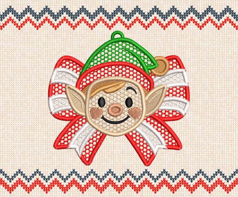 FSL Christmas Elf Ornament: Freestanding Lace Embroidery (digital ...