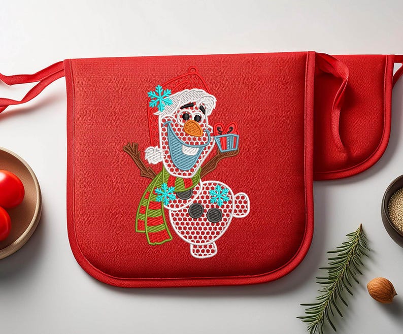FSL Olaf Ornament Embroidery: Merry Christmas Cartoon, 3 Sizes (digital ...