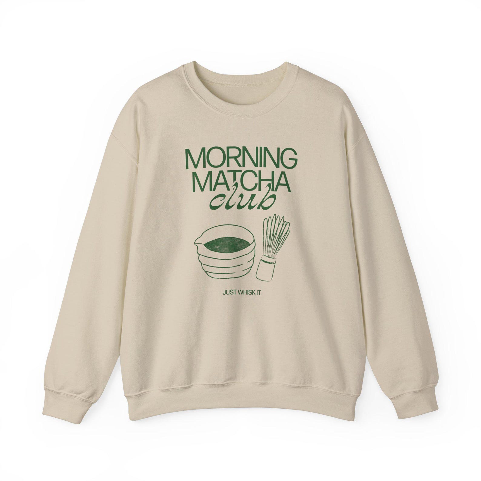 Morning Matcha Club Sweatshirt, Cozy Unisex Crewneck, Matcha Lover ...