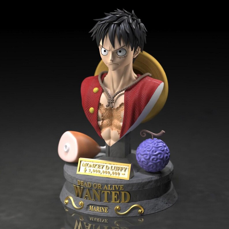 Luffy Bust STL File for 3D Printing | High Quality Anime Model | One ...