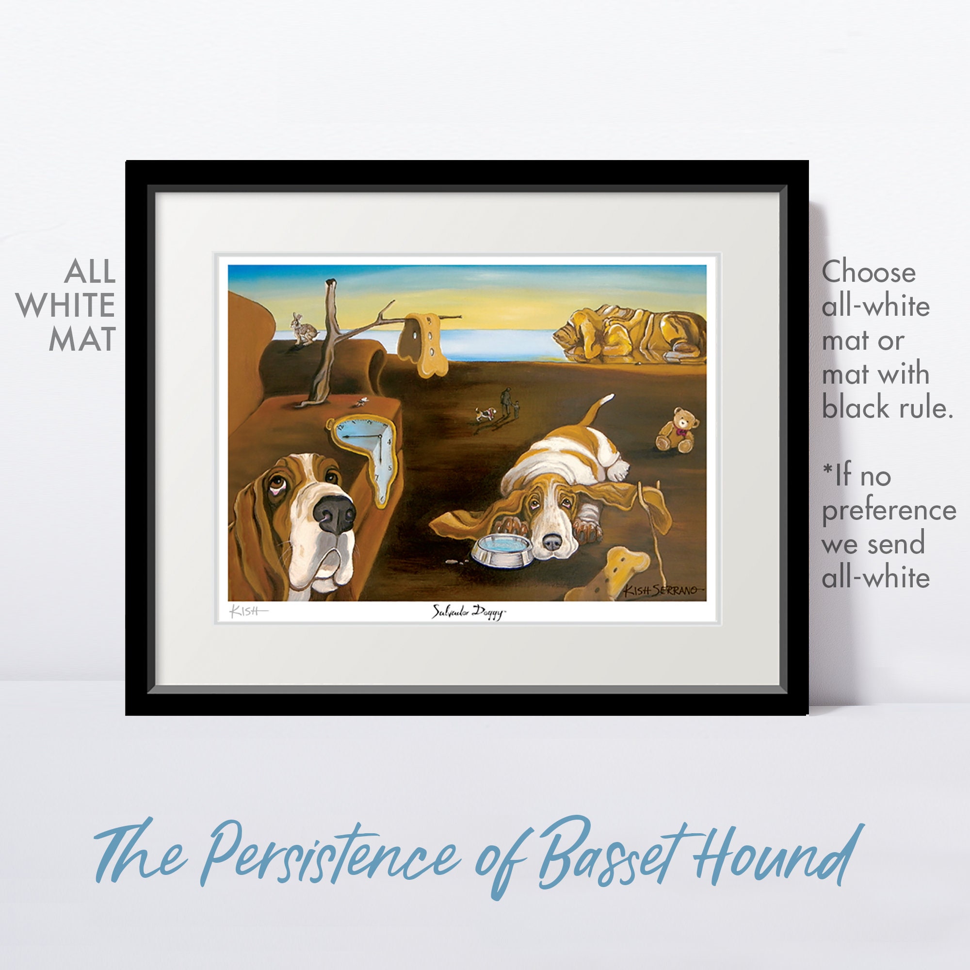 Basset Hound Dog Art Dog Lover Gift Basset Hound Art | Etsy
