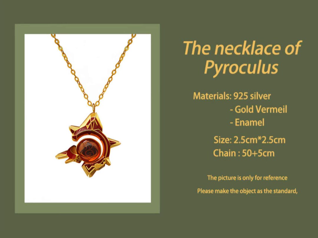 Genshin Impact Pendants, Custom Genshin Impact Fiery Pyro Inspired ...