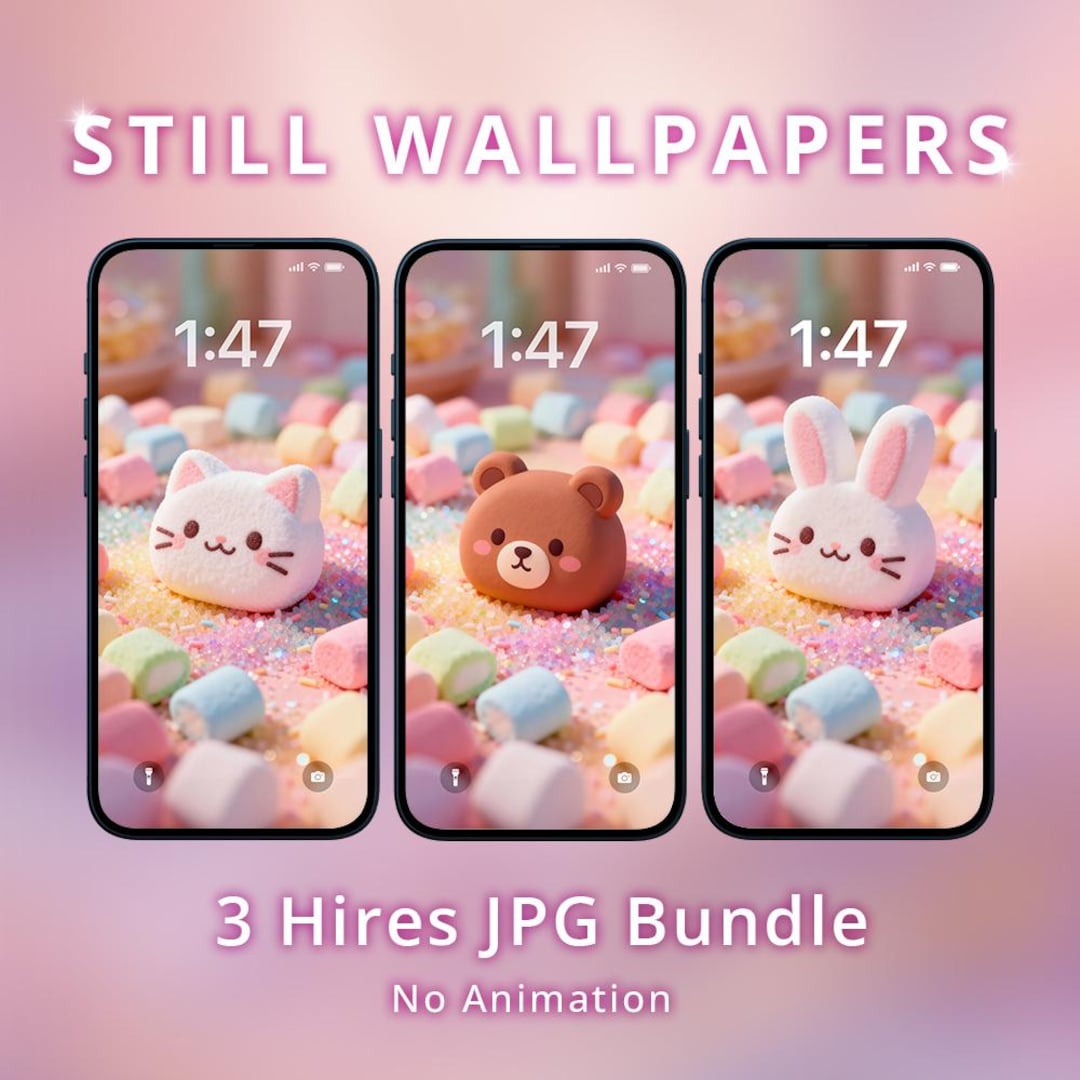 Sweet Marshmallow Pals Still Wallpaper Bundle | iPhone Android ...