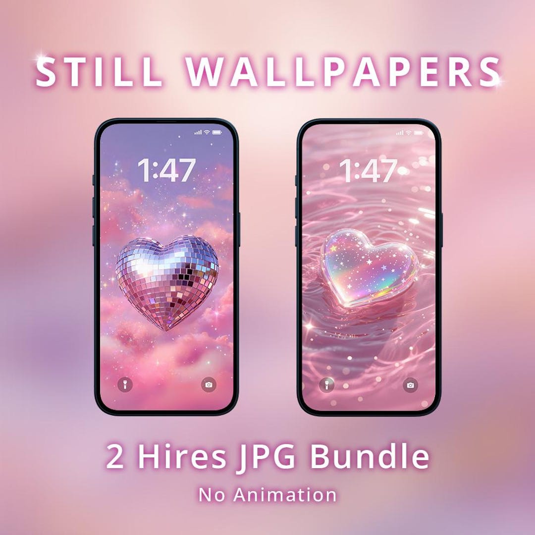 Pink Dream Hearts Still Wallpaper Bundle | iPhone Android Wallpaper ...
