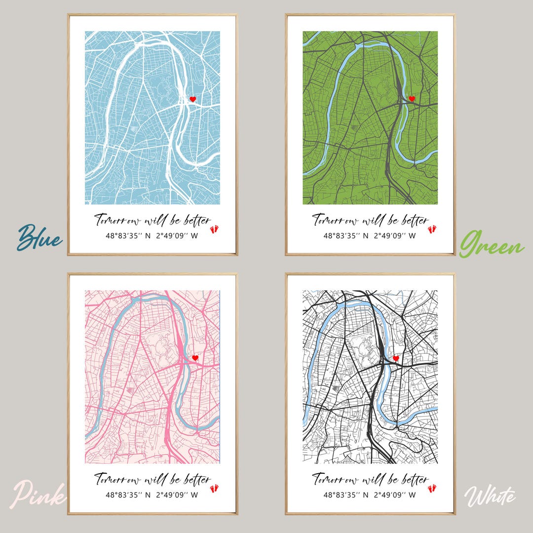 Custom Meet You Map Print: Anniversary Gift, Couples Love Story - Etsy