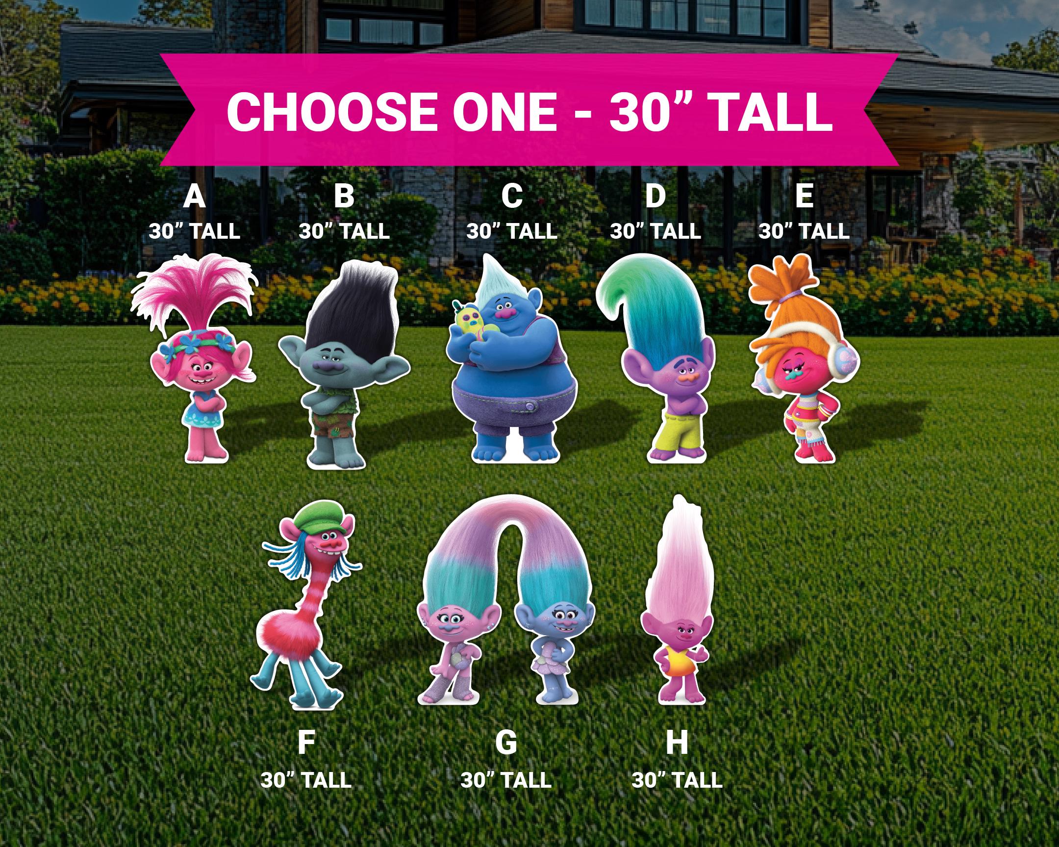 Trolls Cutout Event Decor, Yard Sign, Lawn Sign, Center Piece, Party ...